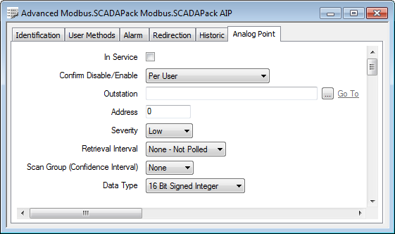 SCADAPack Modbus Driver Guide - Configure the General SCADAPack Modbus Analog Point Properties ...